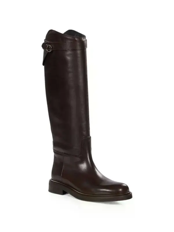 POEVE Fibi Buckle-strap Leather Boots