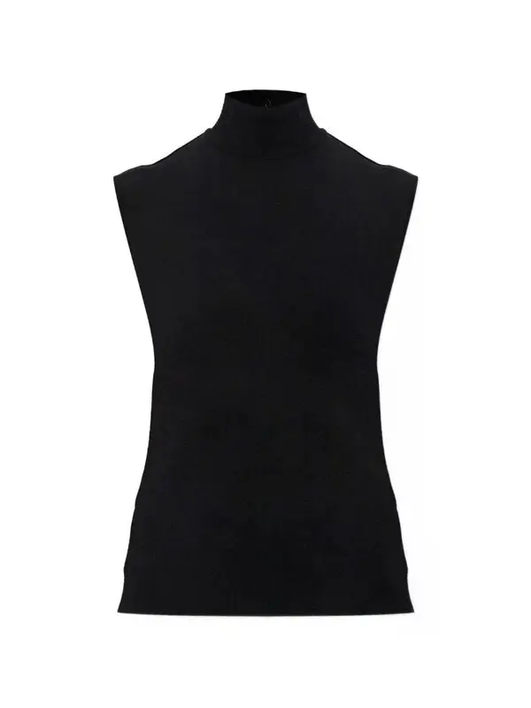 LANVIN Turtleneck Sleeveless Top - Black