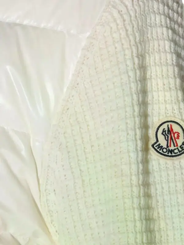 Moncler Quilted-panel Waffle-knit Jacket