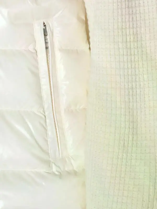 Moncler Quilted-panel Waffle-knit Jacket