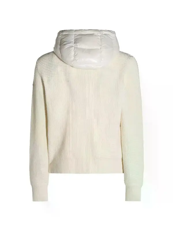 Moncler Padded Panelled Hoodie - White