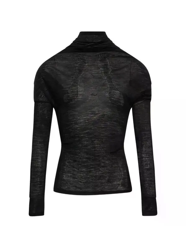 Victoria Beckham Sheer Draped-neck Top
