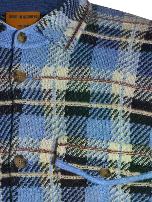 Guest In Residence Plaid Cashmere Shirt Jacket