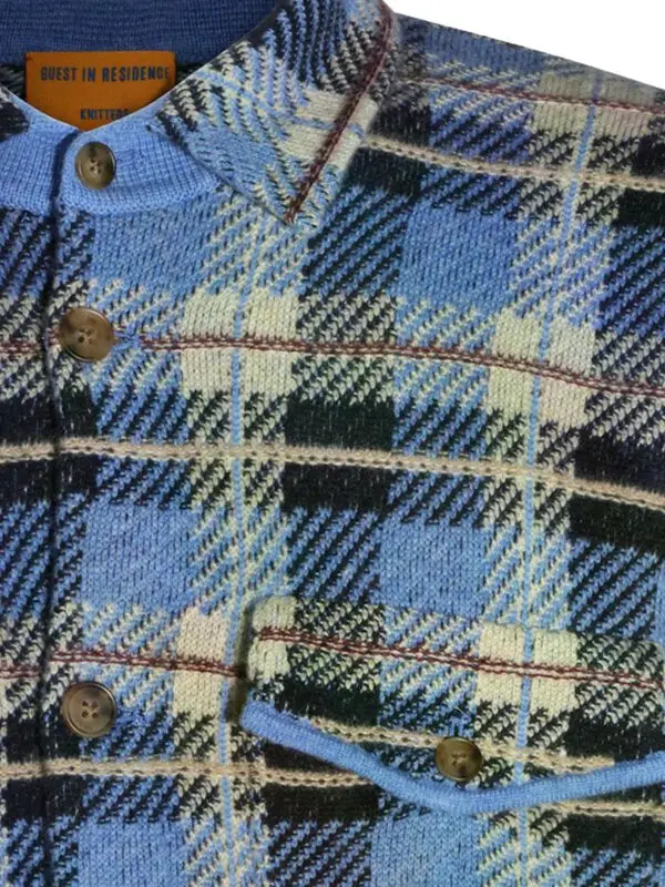 Guest In Residence Plaid Cashmere Shirt Jacket