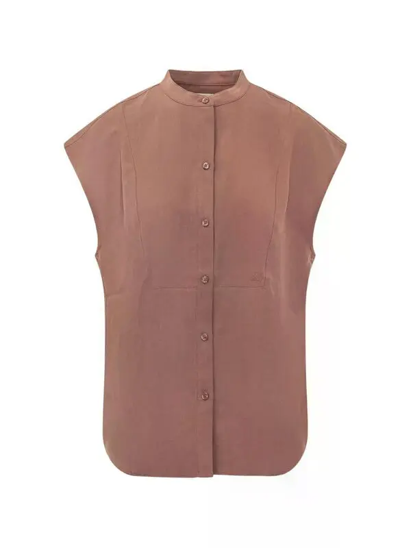 Calvin Klein Sleeveless Band-collar Shirt