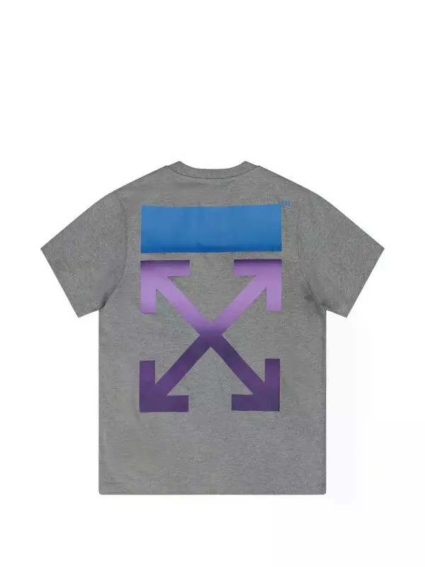 Off-White Arrows-print Jersey T-shirt - Grey