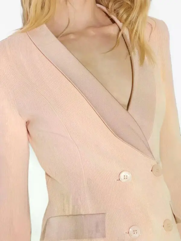Elisabetta Franchi Knit Jacket With Shiny Viscose Details