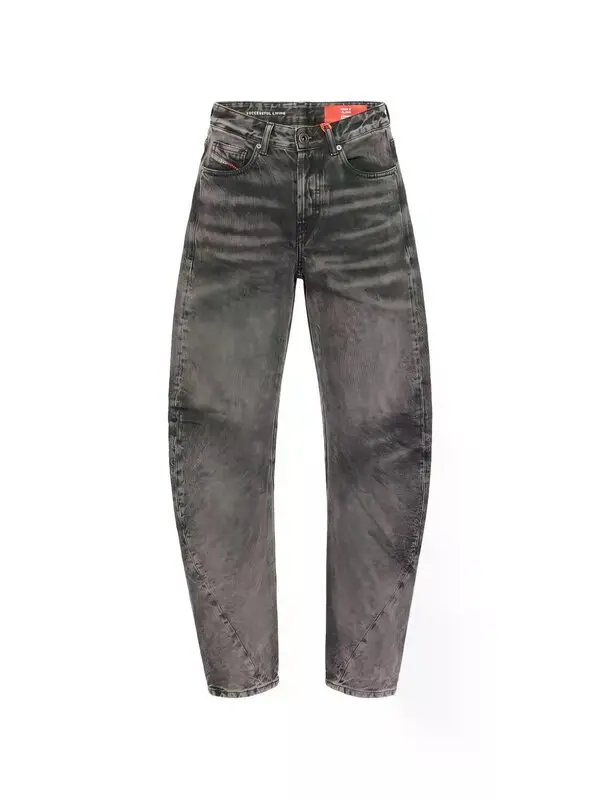 DIESEL® Faded Curved-leg Jeans - Grey