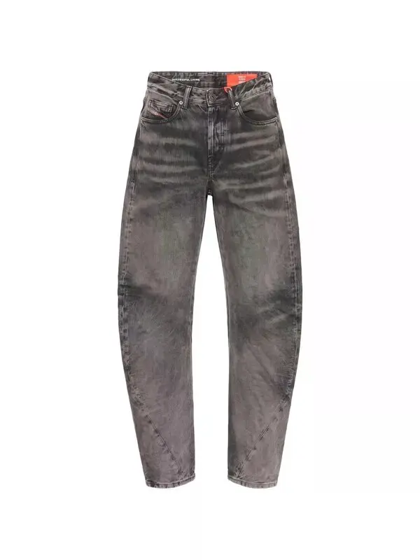 DIESEL® Faded Curved-leg Jeans