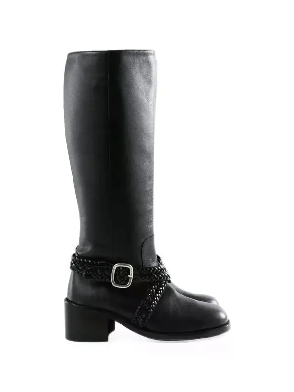 Hereu Braided-strap Leather Boots