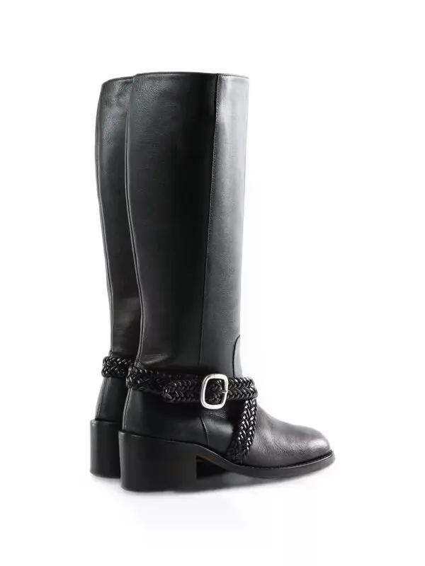 Hereu Braided-strap Leather Boots