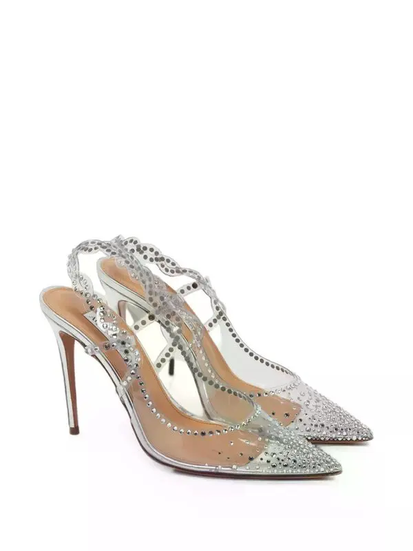 AQUAZZURA Heaven Crystal-embellished Pumps