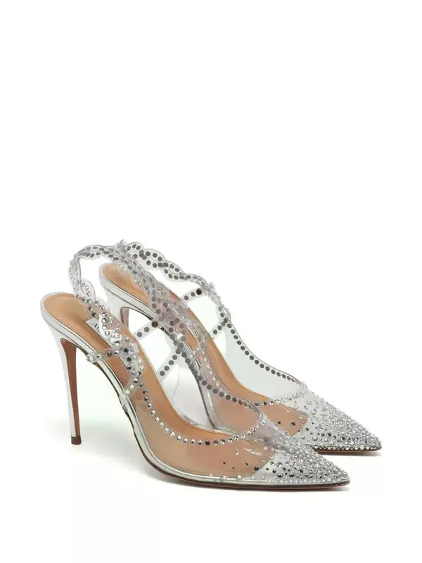 AQUAZZURA Heaven Crystal-embellished Pumps