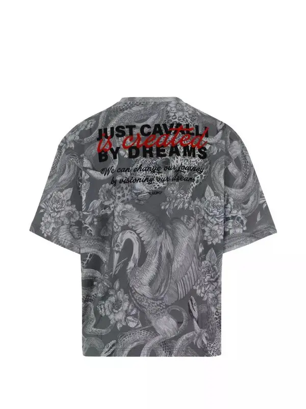 Just Cavalli Animal-print Logo-print T-shirt
