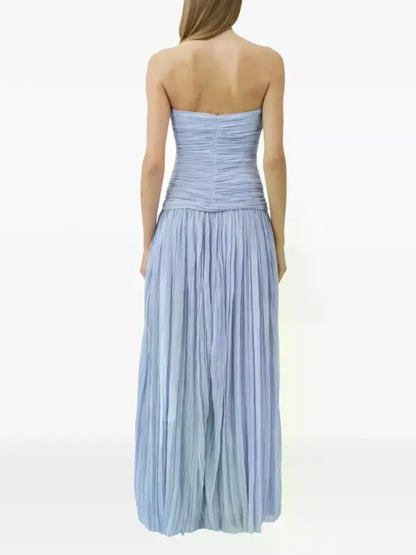 Simkhai Danielle Crinkle-jersey Bustier Maxi Gown Dress