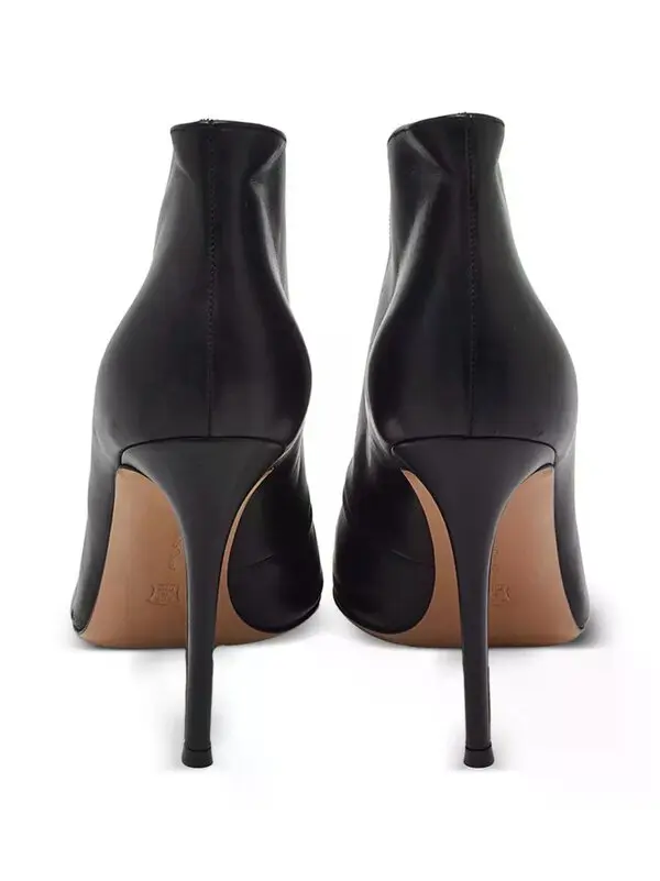 GIANVITO ROSSI Vamp Peep-toe Ankle Boots - Black