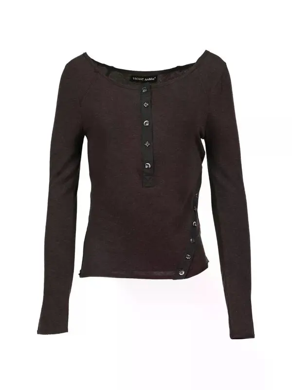 VACANT ARCHIVE Lenny Henley-neck T-shirt