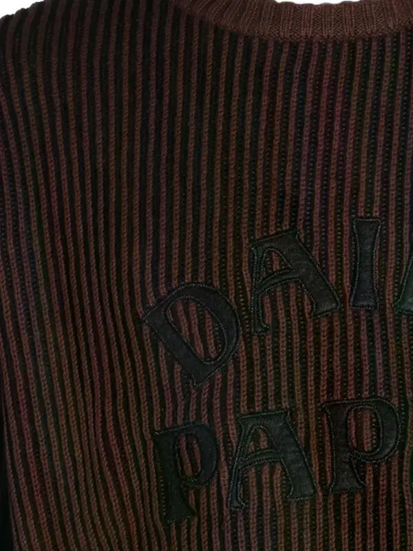 DAILY PAPER Mole Dias Logo-patch Ribbed-knit Sweater