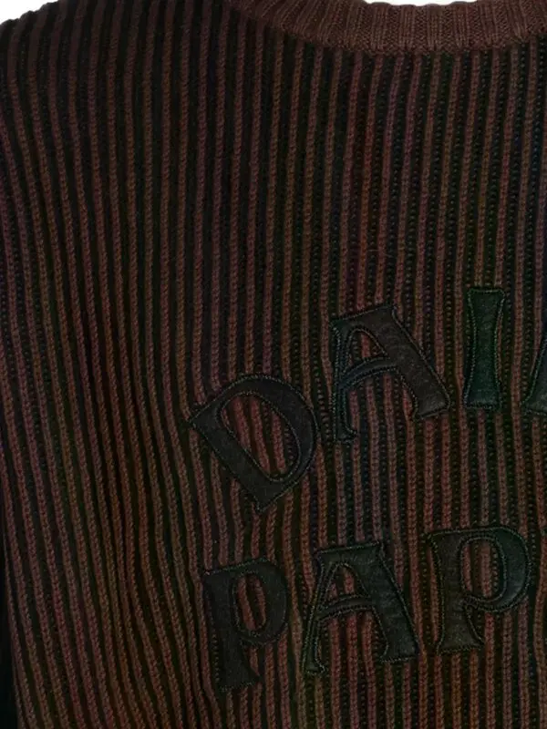 DAILY PAPER Mole Dias Logo-patch Ribbed-knit Sweater