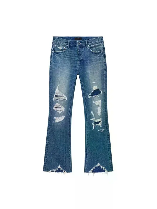 PURPLE BRAND Distressed Bootcut Jeans