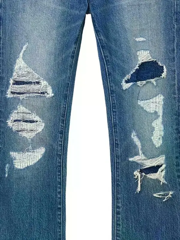 PURPLE BRAND Distressed Bootcut Jeans