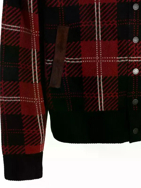 Guest In Residence Tartan Bomber Check-pattern Corduroy-collar Jacket
