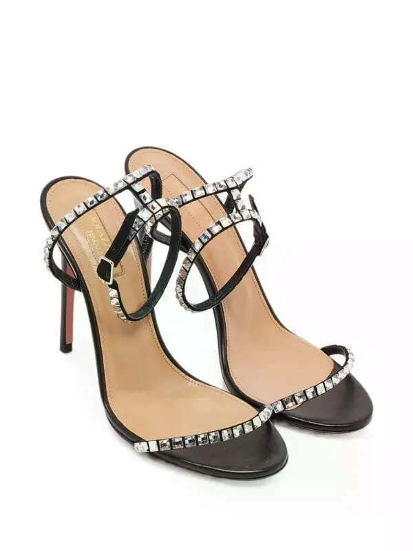 AQUAZZURA Crystal-embellished Ankle-strap Heeled Sandals