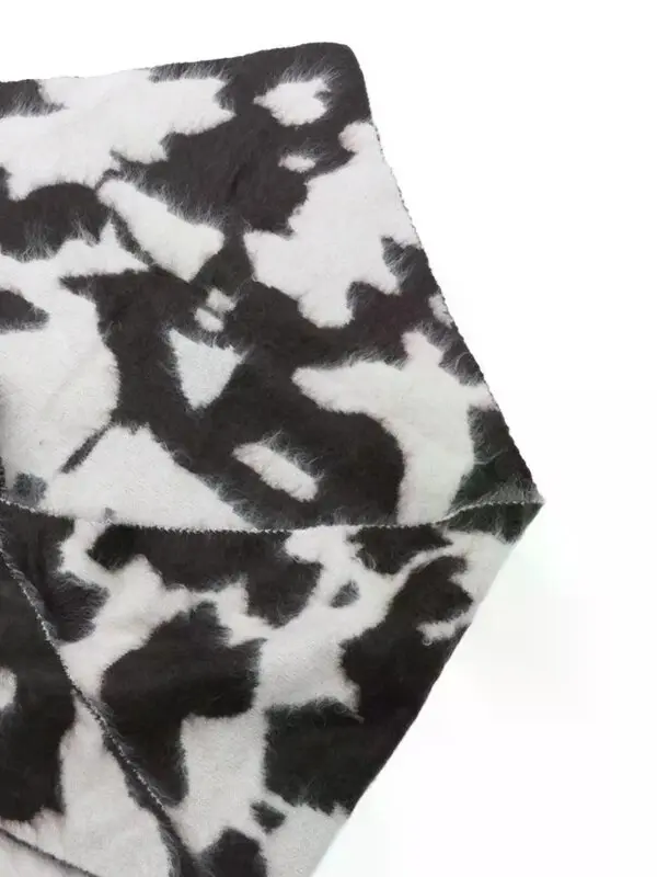 Guest In Residence Grizzly Cowhide Wild Rag Cow-print Cashmere Scarf - Brown