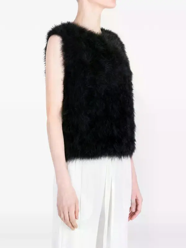 YVES SALOMON Feather-embellished Gilet