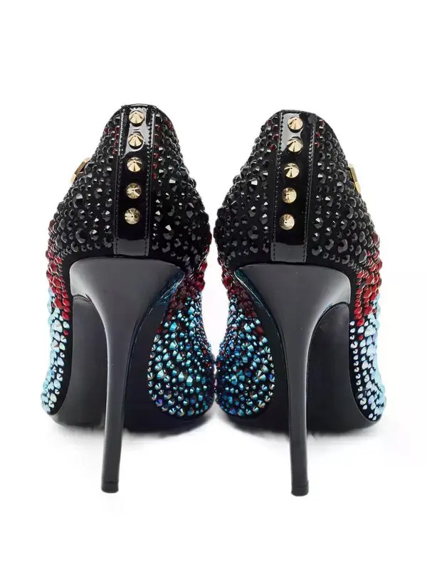 Philipp Plein Crystal-embellished Studded Pumps