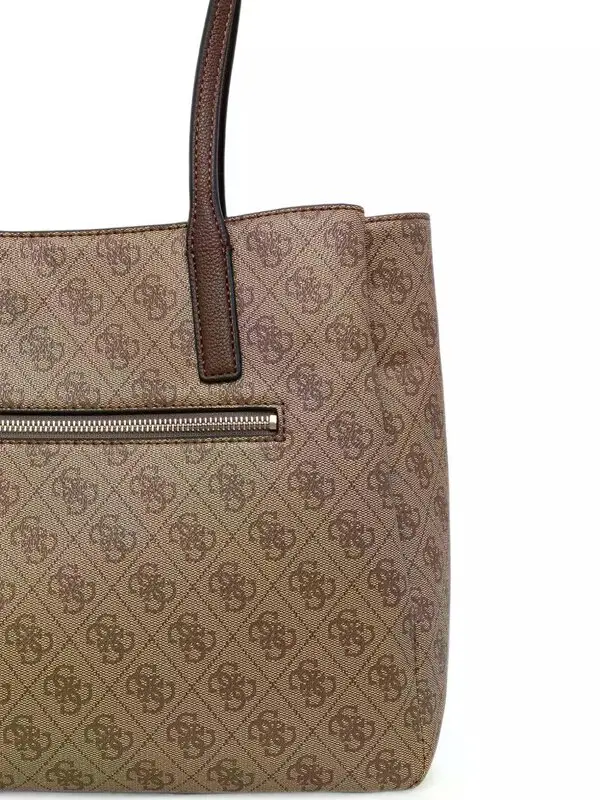 Guess Noelle Ii Logo-print Bag-charm Tote Bag