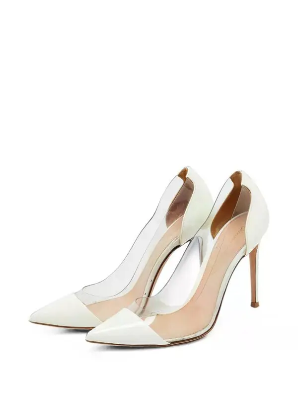 GIANVITO ROSSI Plexi Point-toe Heeled Pumps