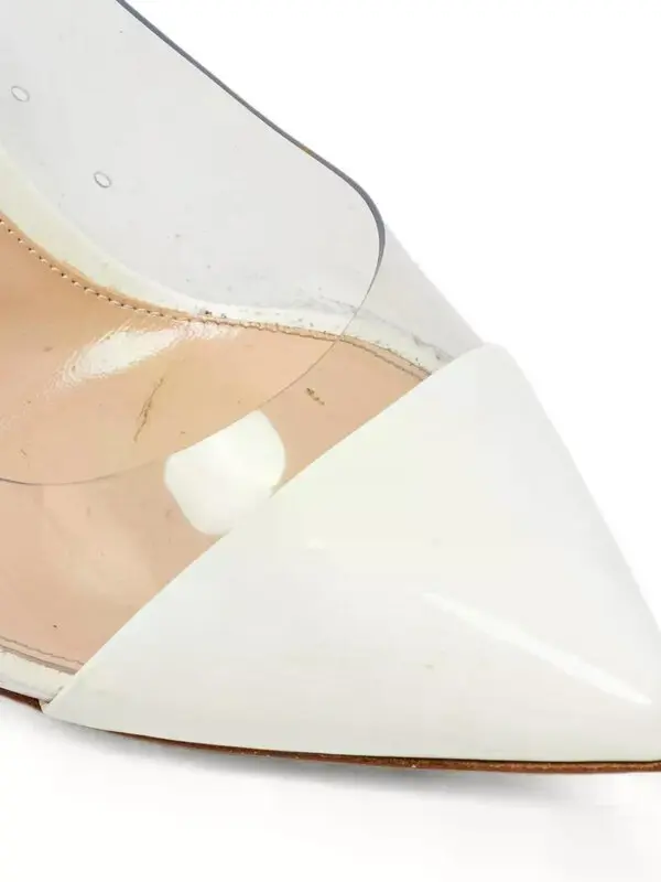 GIANVITO ROSSI Plexi Point-toe Heeled Pumps