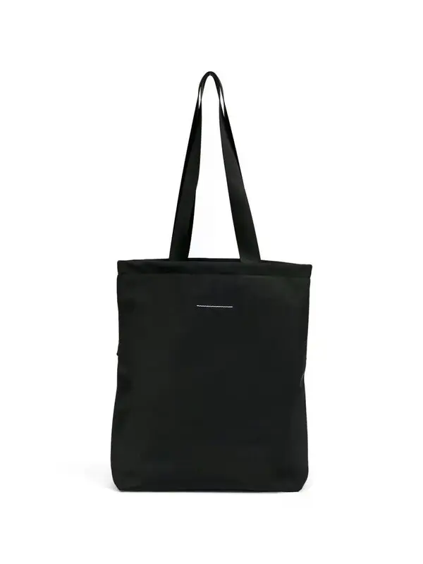MAISON MARGIELA Logo-patch Zip-pocket Tote Bag - Black