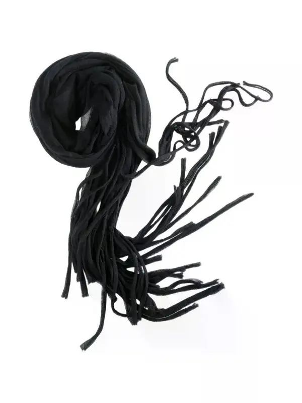 YEHUAFAN Fringed Cashmere Scarf
