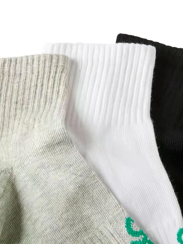 BENETTON Ribbed-knit Logo-embroidered Socks Pack - Neutrals