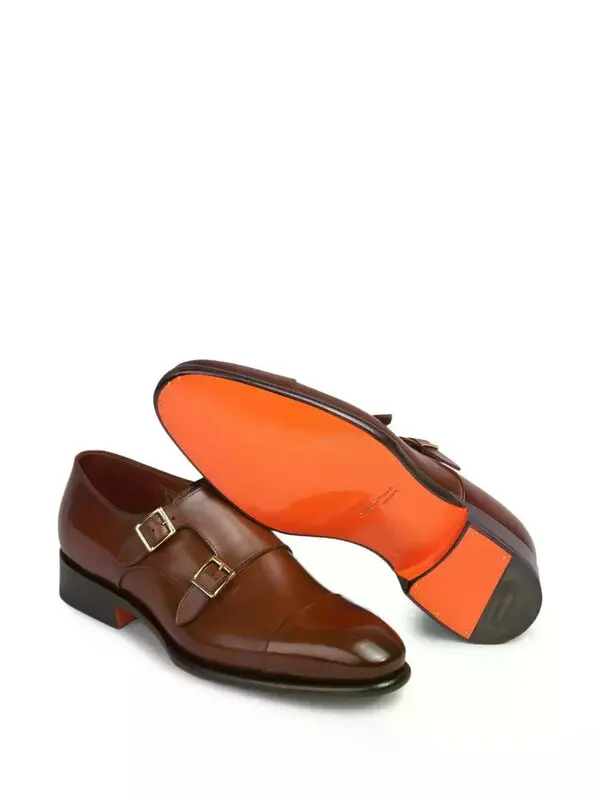 Santoni Double-buckle Monk-strap Shoes