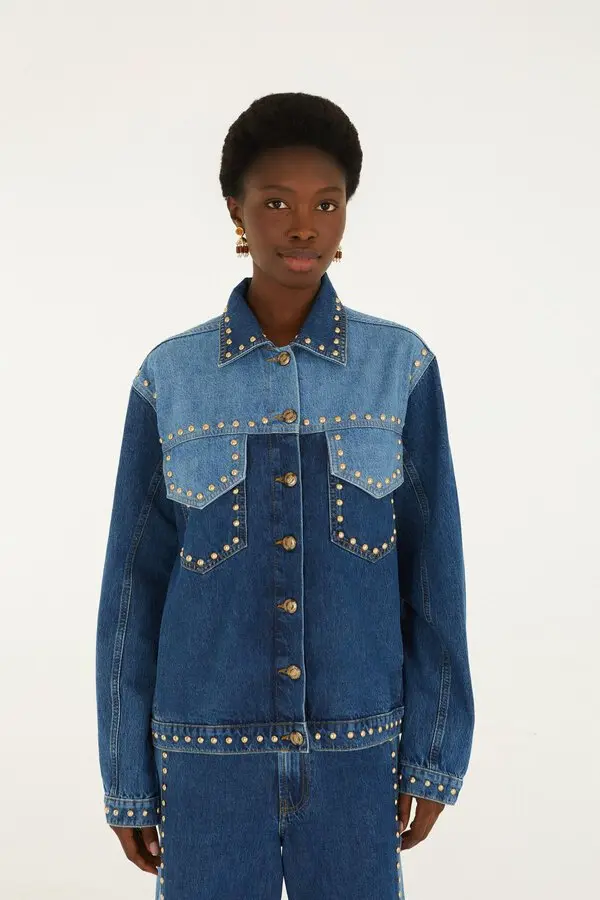 Farm Rio Studded Metal Jacket