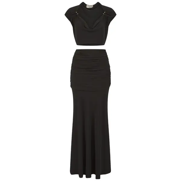 CELESTINE & MAE Oleria Co-ord Set In Navsoul - Black