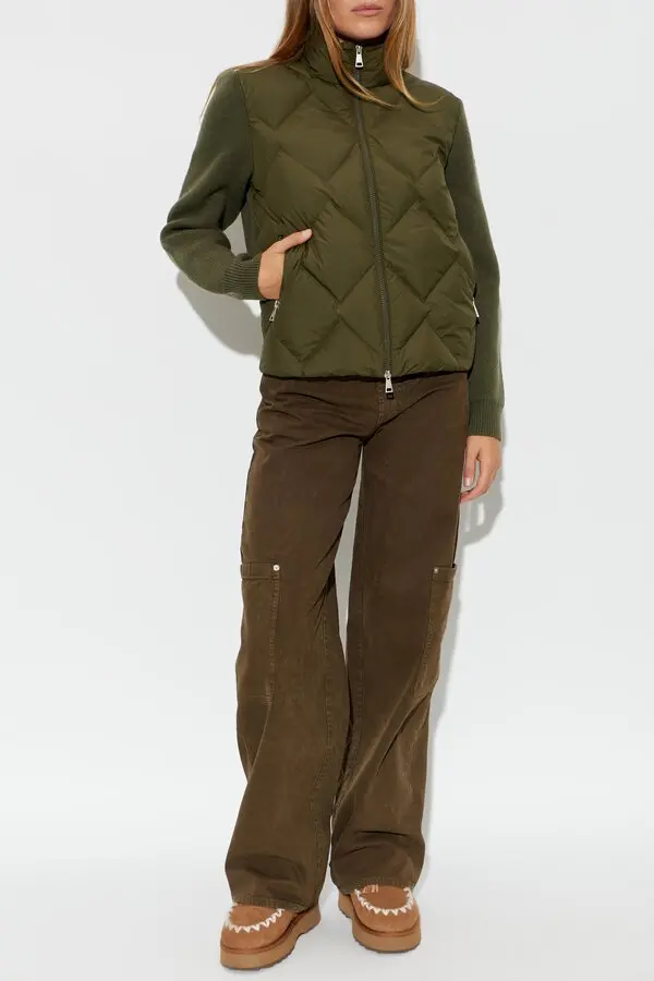Moncler Cardigan With Quilted Front