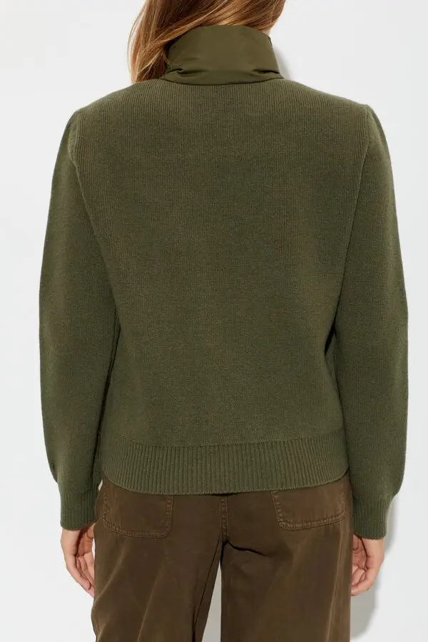 Moncler Cardigan With Quilted Front