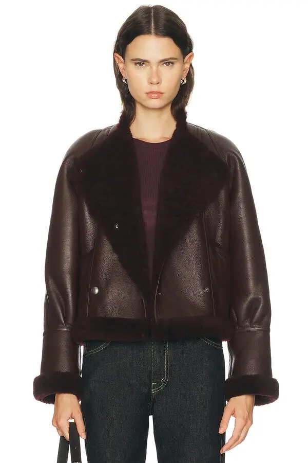 Altuzarra Kenny Coat In Wine