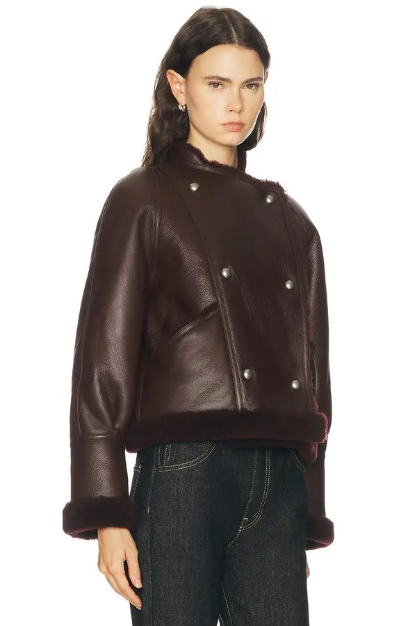 Altuzarra Kenny Coat In Wine