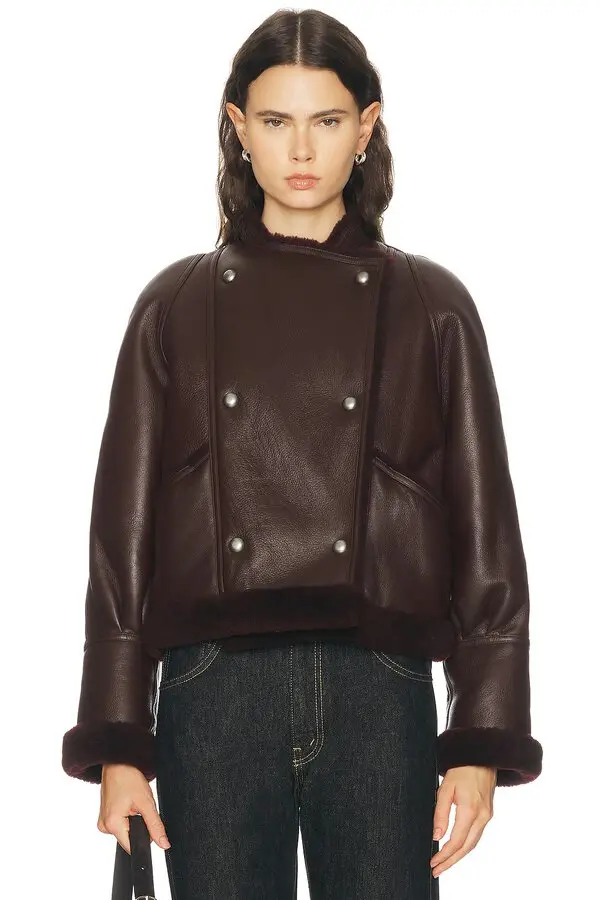 Altuzarra Kenny Coat - Deep Cherry