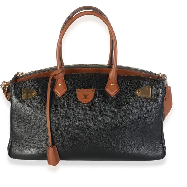 LOUIS VUITTON Tan Calfskin All Set Mm - Black