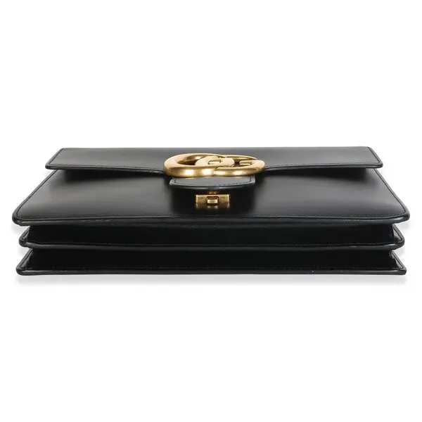 Gucci Smooth Calfskin Gg Marmont Chain Flap Bag