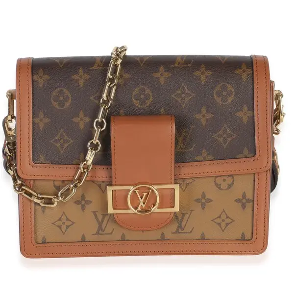 LOUIS VUITTON Reverse Monogram Canvas Dauphine Mm - Brown