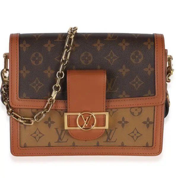 LOUIS VUITTON Reverse Monogram Canvas Dauphine Mm - Brown