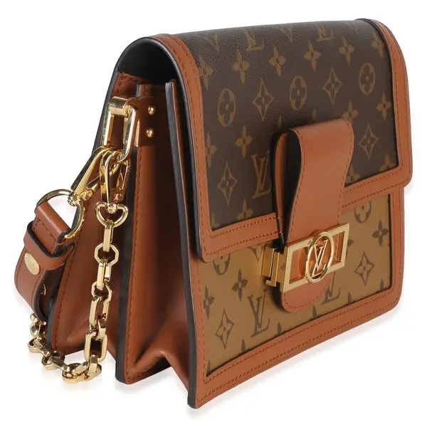 LOUIS VUITTON Reverse Monogram Canvas Dauphine Mm - Brown