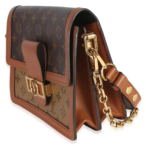 LOUIS VUITTON Reverse Monogram Canvas Dauphine Mm - Brown